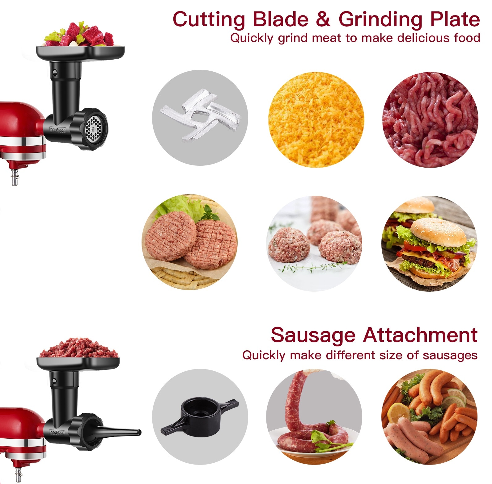 Food Meat Grind Attachment Accessory for KitchenAi... – Vicedeal
