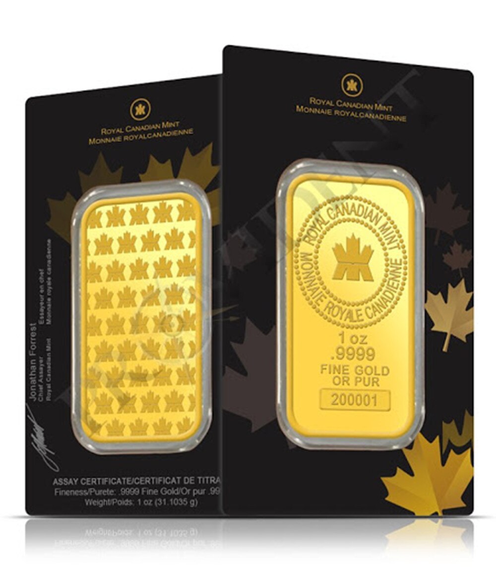 Business 1 oz Royal Canadian Mint RCM Gold Bar Sea... – Grandado