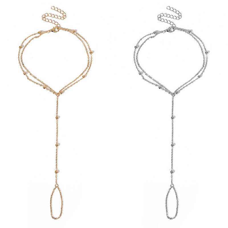 Sommar vintage fotled armband runda pärlor barfota... – Grandado