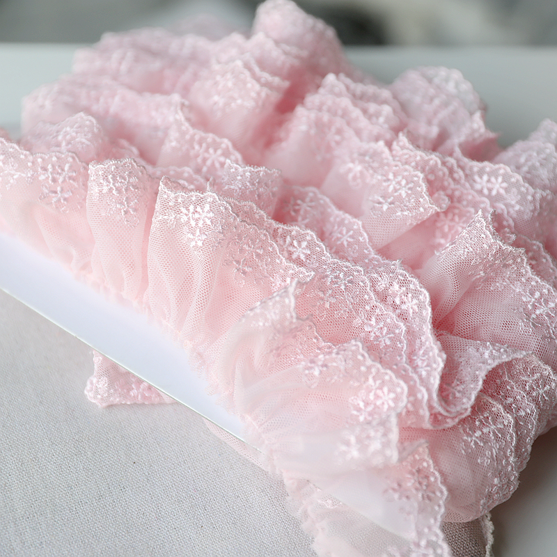 1meter Single Layer Frilled Embroidery Cloth Lace ... – Vicedeal