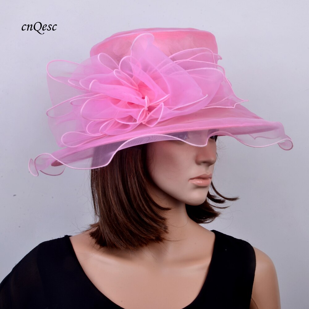 pink black Kentucky derby hat Church hat. – Grandado