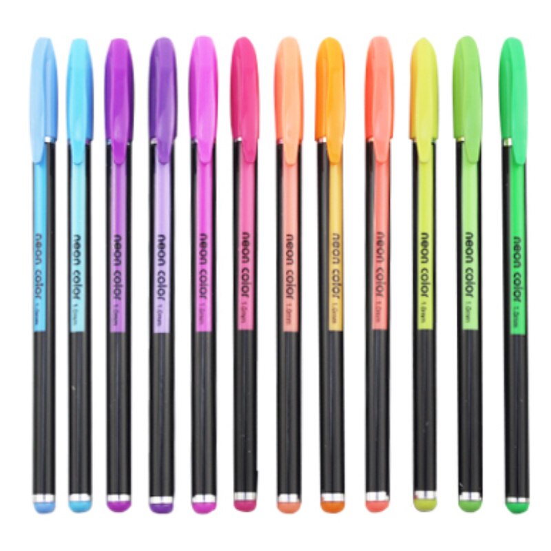 48 Colors Sketch Neon Pen Highlighter fluorescent ... – Grandado