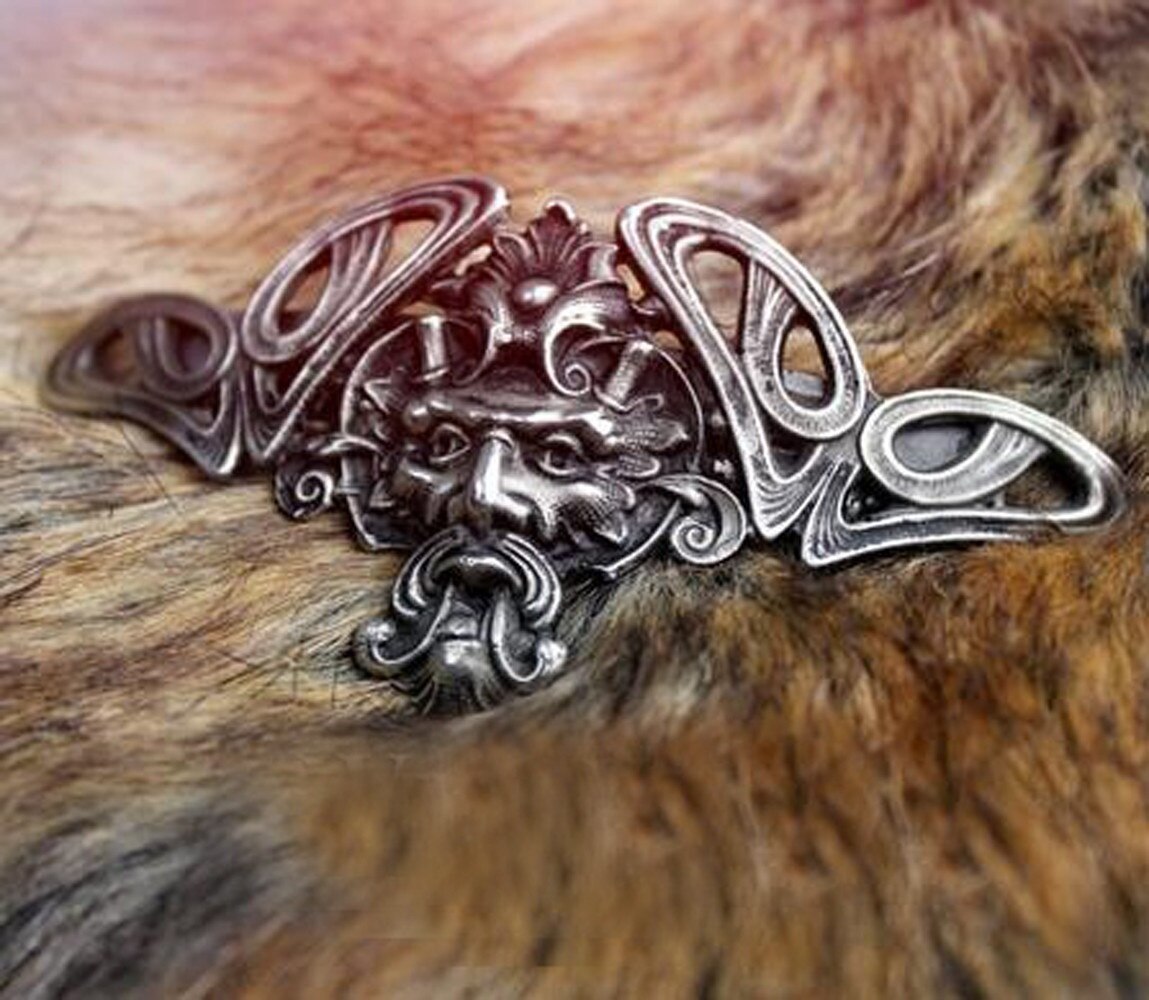 GREEN MAN Tin Haar Broche Art Nouveau Haar Sierade... – Grandado