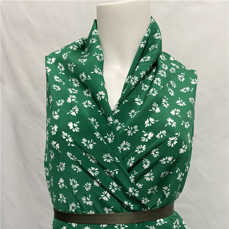 silk crepe de chine fabric soft mini white floral ... – Grandado