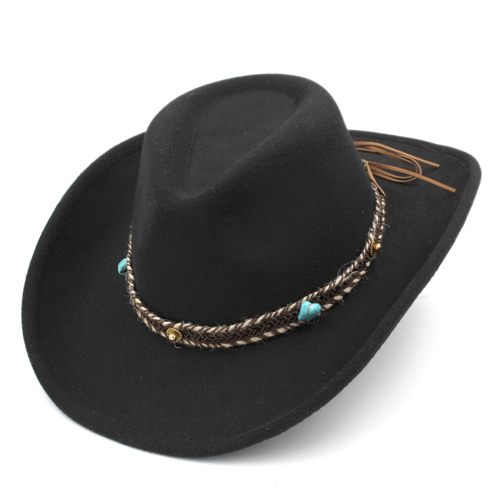 Mistdawn Unisex Wool Blend Western Cowboy Fedora H... – Vicedeal