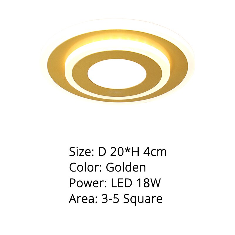 20Cm Goud Kroonluchter Licht Moderne Led Gang Lamp... – Grandado