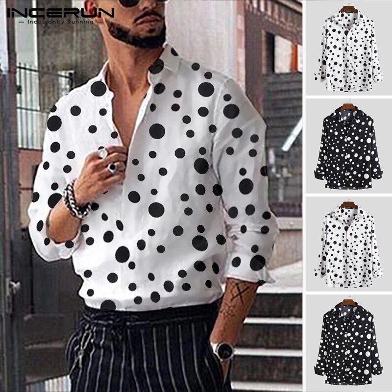 Mode Mannen Casual Shirt Jurk Stip Revers Kraag Hi... – Vicedeal