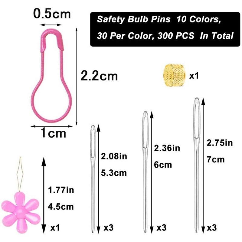 XD-120 Pieces 10 Colors Safety Pins Pear Shaped Pi... – Grandado