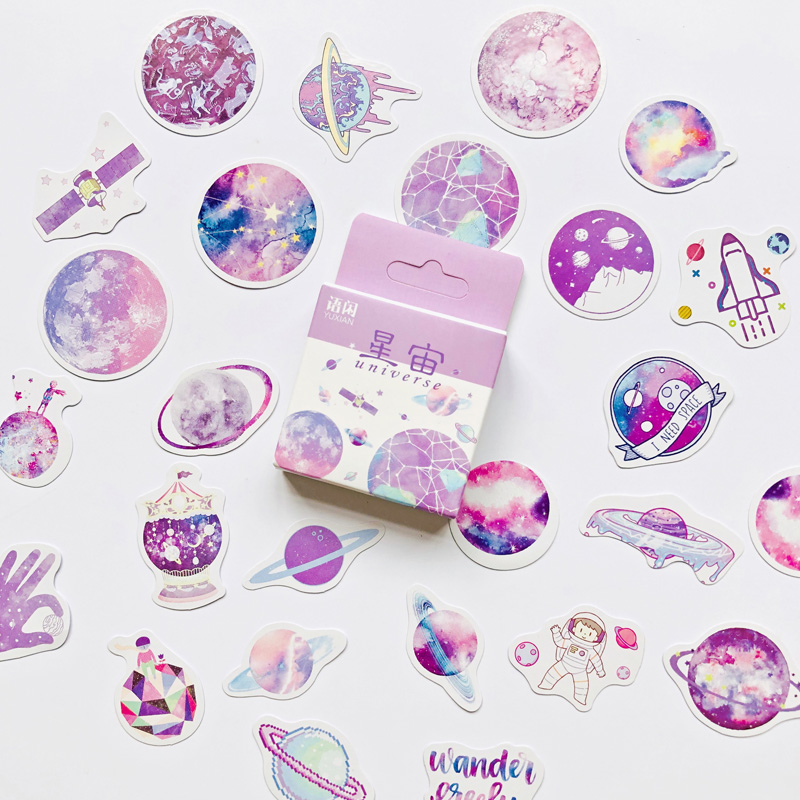 50pcs /Box Purple Style Beautiful Starry Planets D... – Vicedeal