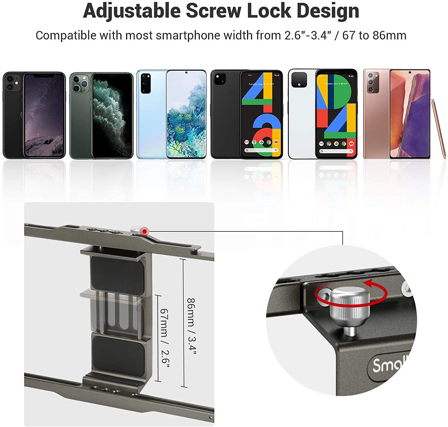 Smallrig universal mobiltelefon bur smartphone vid... – Grandado