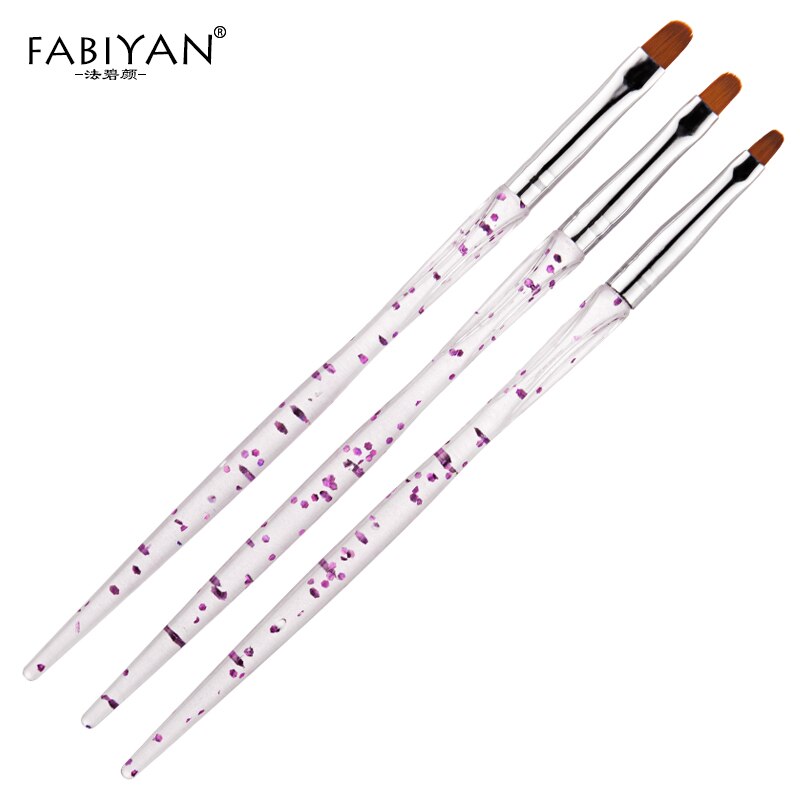 3pcs/set Transparent Nail Art Round Flat Top Acryl... – Vicedeal