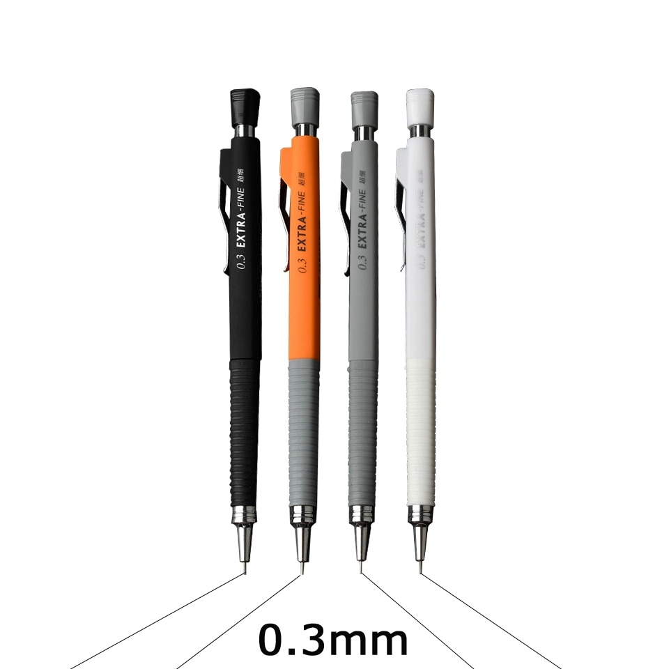 4 stk mekanisk blyant 0.3mm send 2 kasse blyant blypåfyldninger ...