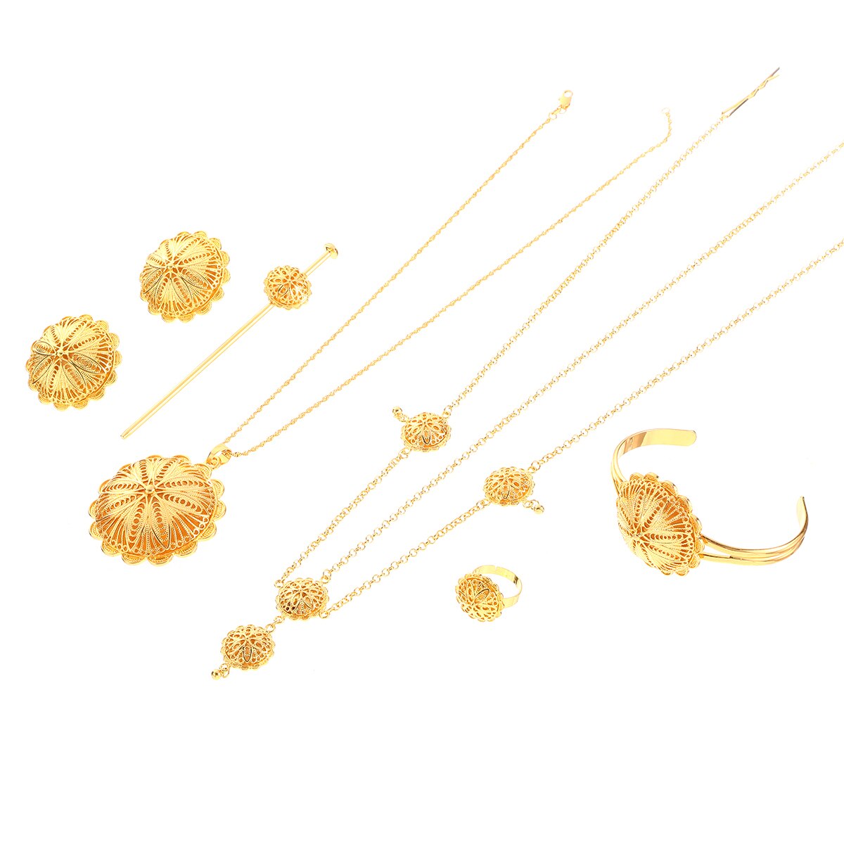 Ethiopian Eritrean Habesha Gold Color Wedding Part... – Grandado