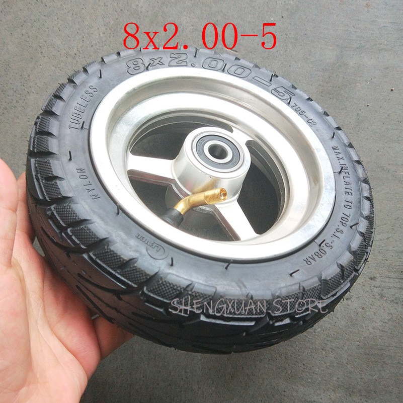8X2.00-5 Tyres Tubeless Tires with alloy rims 8 in... – Grandado