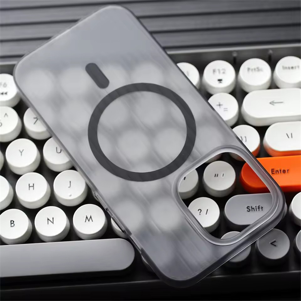 Matte Clear Gegolfde Telefoon Case Voor Magsafe iP... – Vicedeal