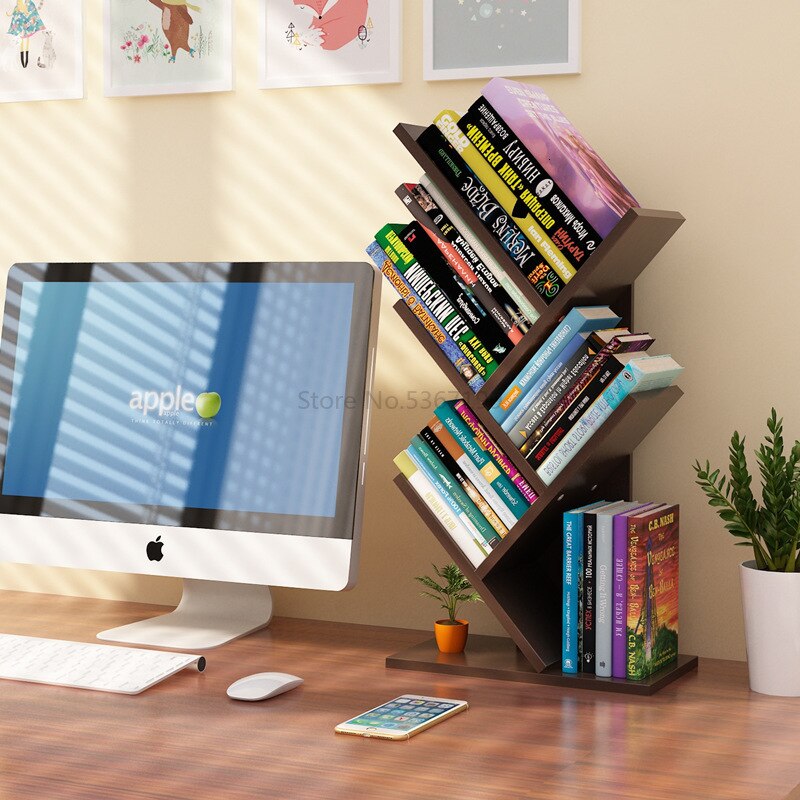 Dormitory students use small tree-shaped bookshelv... – Vicedeal
