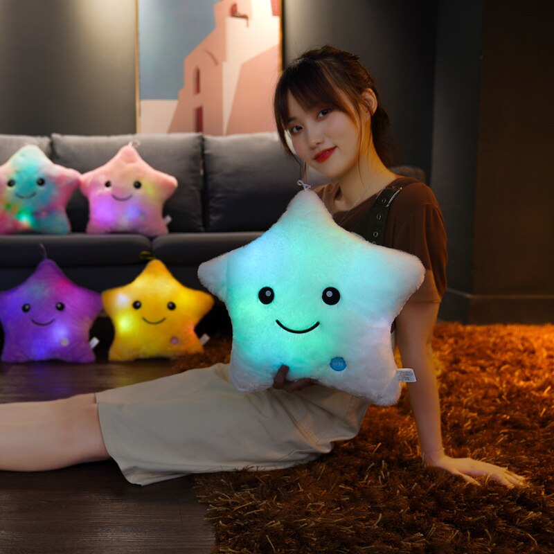 40*35cm Light Up Stars Plush Pillow Fuzzy Stuffed ... – Vicedeal