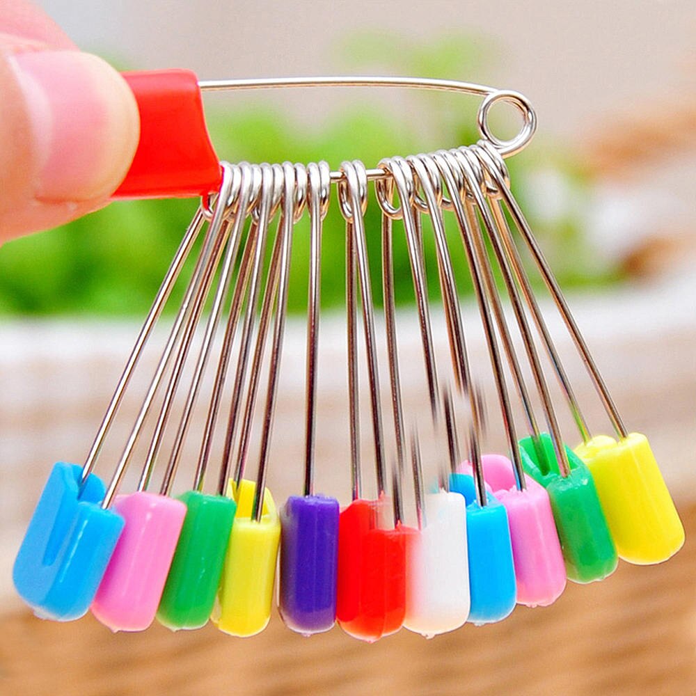 50 Pcs Stainless Steel Safety Pins Metal Baby Broo... – Grandado