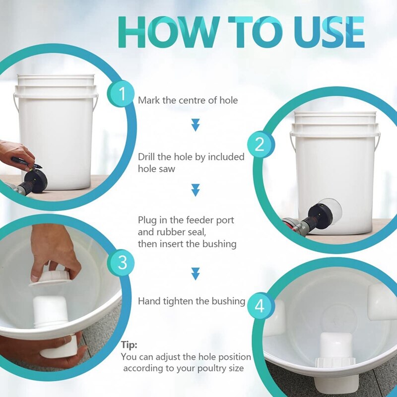 Practical Chicken Feeder Poultry Feeder DIY Port G... – Grandado