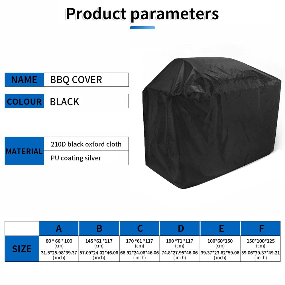 BBQ Gas Grill Cover 6 Size Barbecue Waterproof Out... – Vicedeal