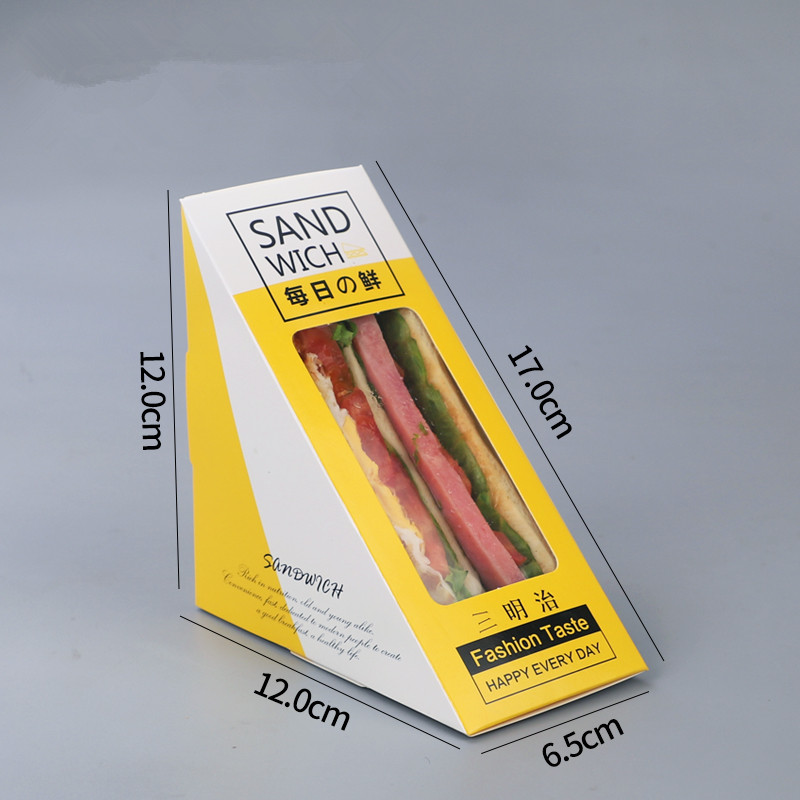 100pcs Sandwich packaging box white card carton ba... – Grandado