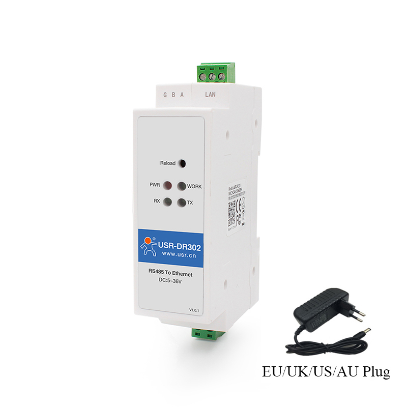 USR-DR302 DIN-rail RS485 Serial Port To Ethernet C... – Grandado