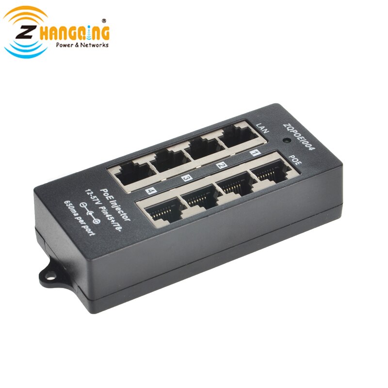 100Mbps Security PoE Injector 4 Port PoE Patch Pan... – Grandado