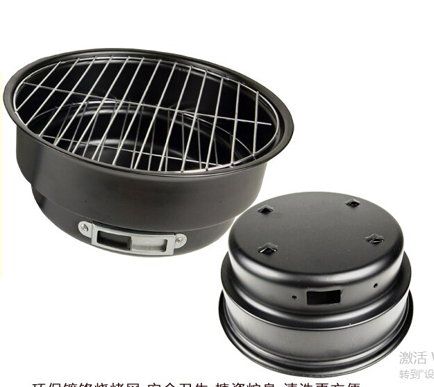 Mini Portable Grill Outdoor Round Folding Barbecue... – Grandado