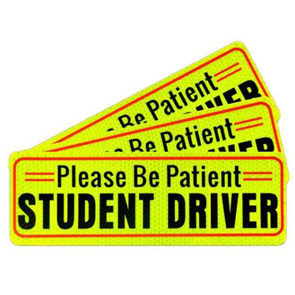 PLEASE BE PATIENT STUDENT DRIVER Student Car Stick... – Grandado