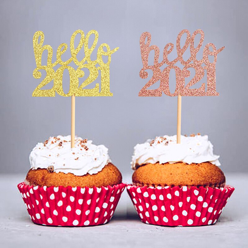 12 Stuks Rose Gold Hello Nummer Cupcake Toppers Ge... – Vicedeal
