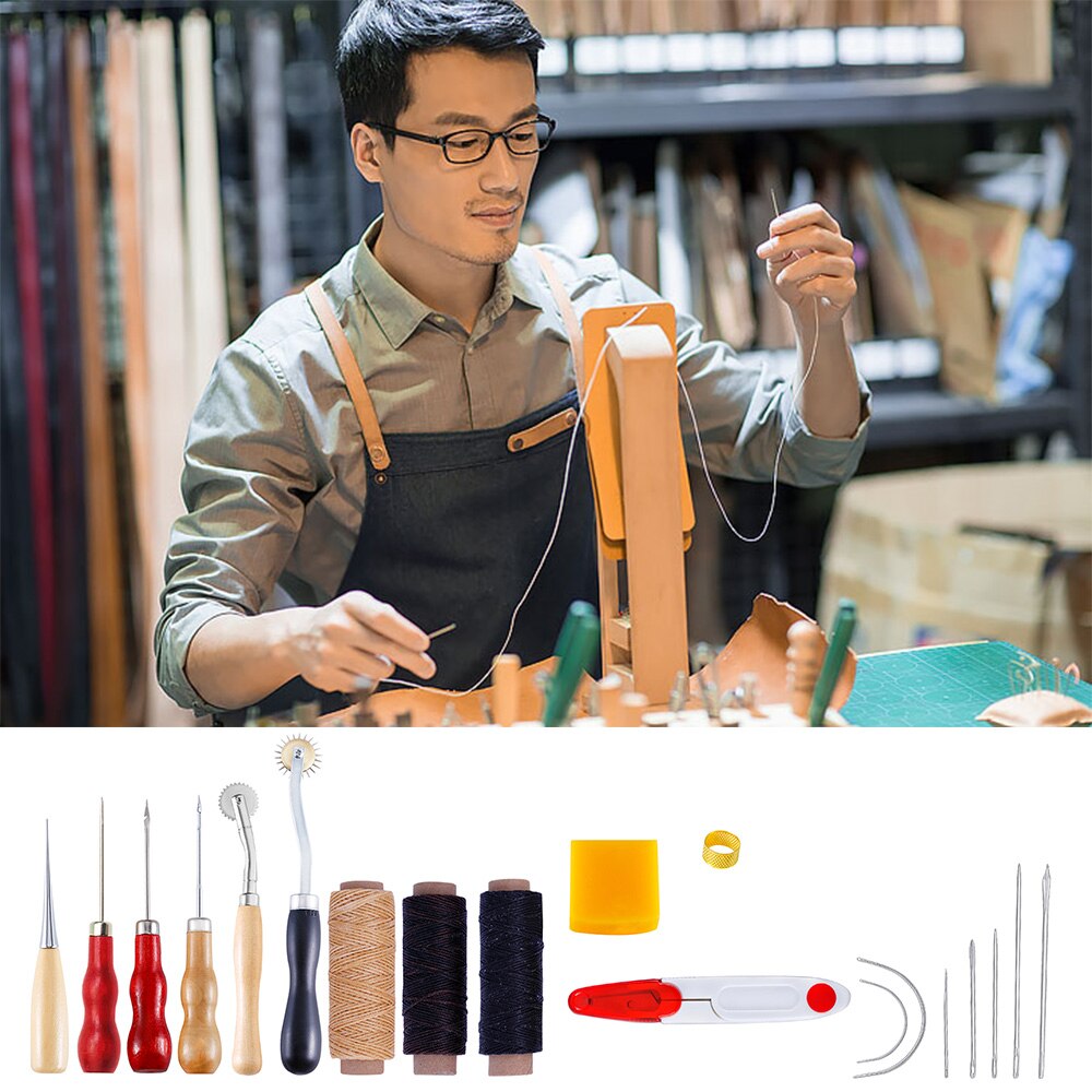 13pcs Hand Sewing Stitching Leather Craft Sewing P... – Grandado