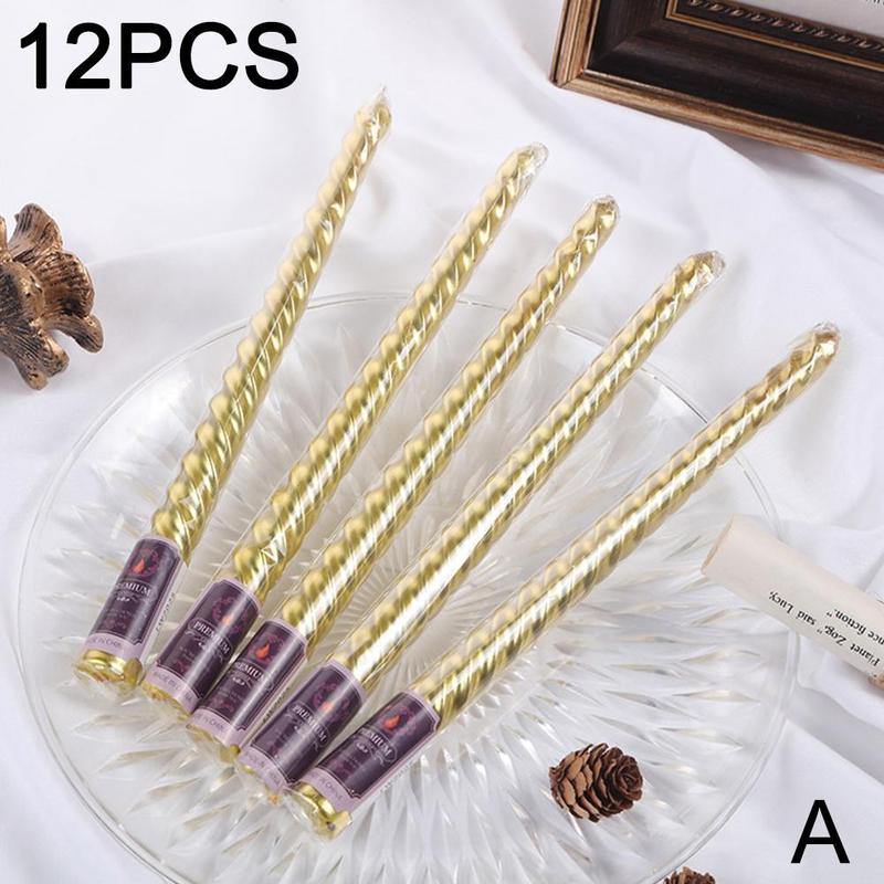 12PCS European Style Long Sticker Candles Christma... – Vicedeal