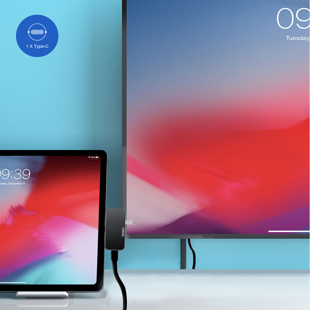 Wiwu usb hub til ipad pro type c usb 3.0 hub hdmi ... – Grandado