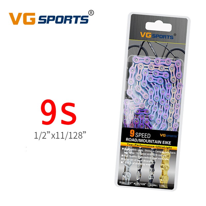 VG Sports 9/10/11 Speed 116 Links Bicycle Chain Ra... – Grandado