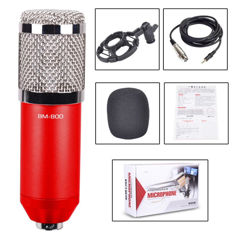 3.5MM BM800 Dynamic Condenser Wired Microphone Mic... – Grandado