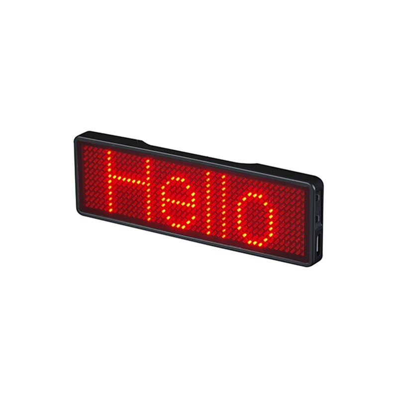 Bluetooth LED Name Badge Rechargeable Light Sign D... – Grandado