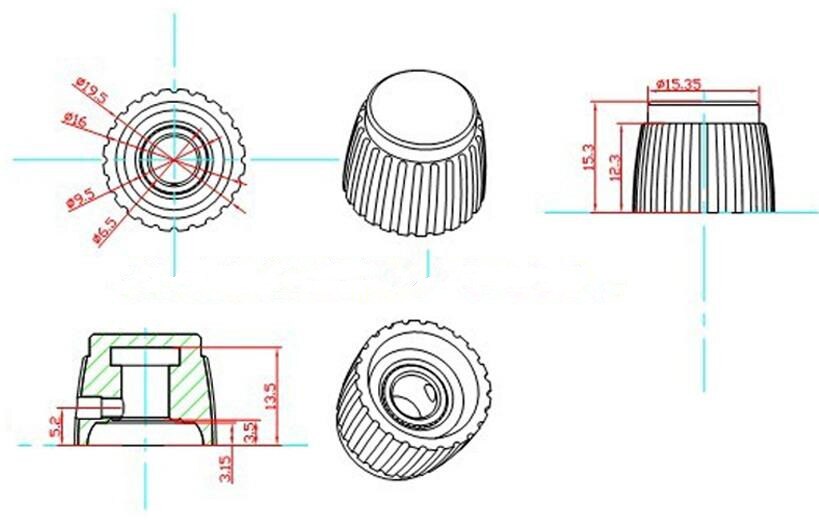 Genuine Knob for Marshall Amplifier Push 1/4'' On ... – Grandado