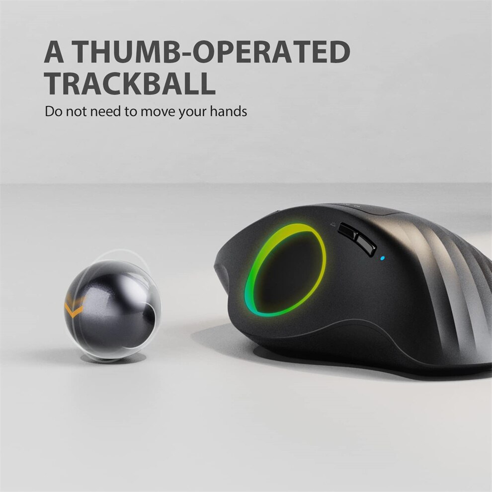 Jelly Kam Rgb Draadloze Trackball Muis Bluetooth +... – Vicedeal