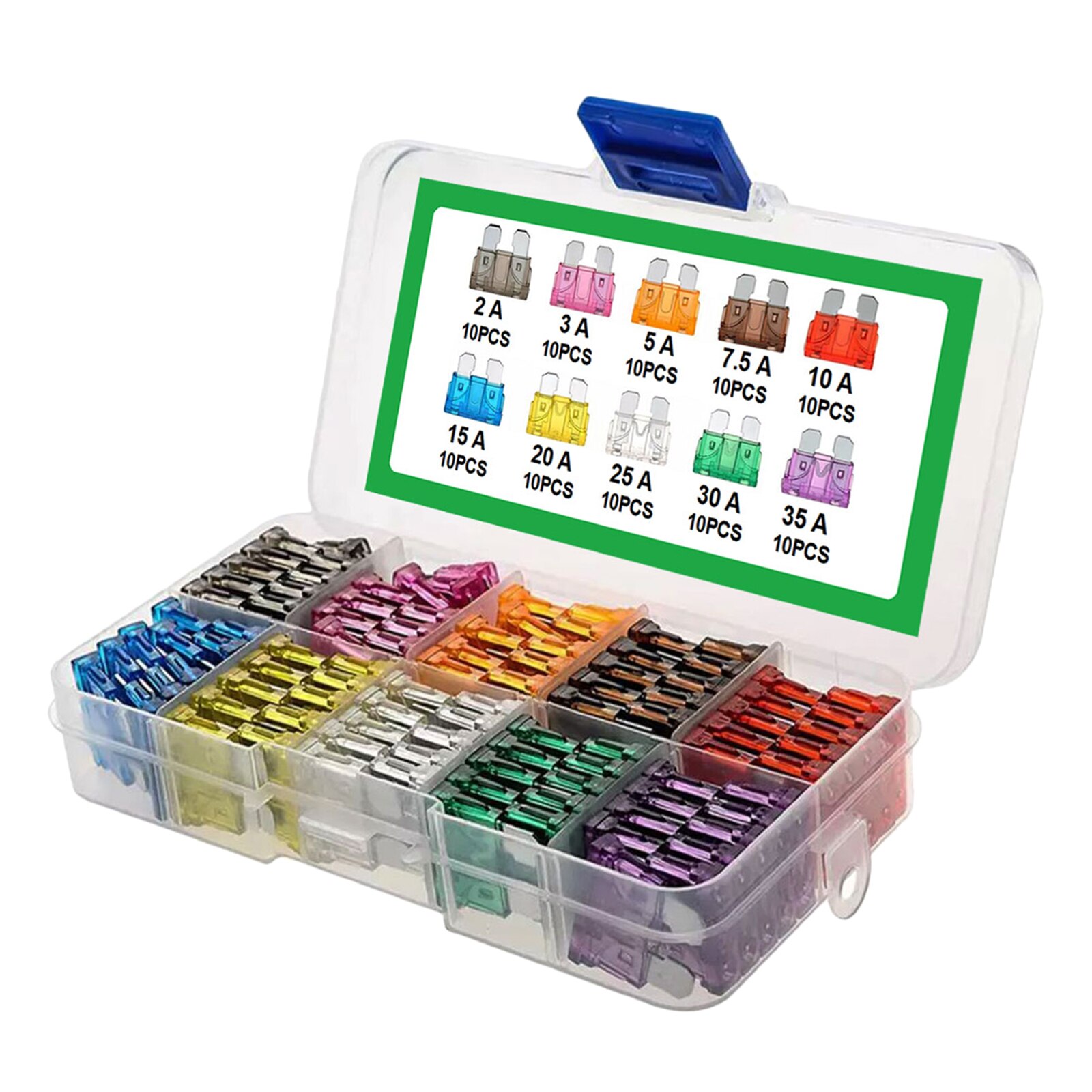 100PCS Car Fuses 2A 3A 5A 7.5A 10A 15A 20A 25A 30A... – Vicedeal