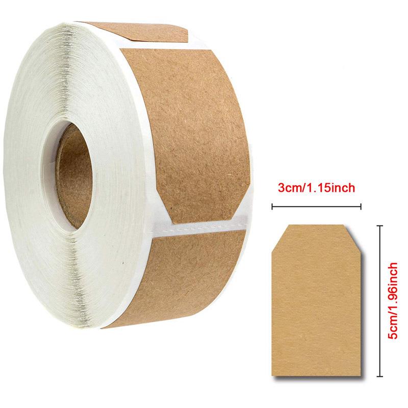 300Pcs/Roll 3*5cm Kraft Paper Stickers Labels Name... – Grandado