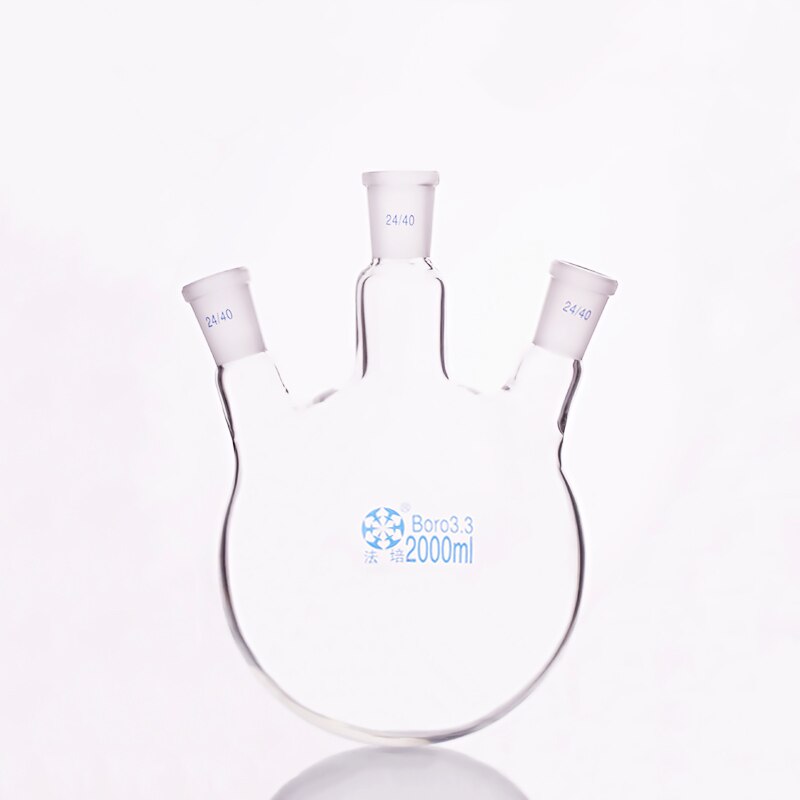 Three-necked flask oblique shape,with three necks ... – Grandado