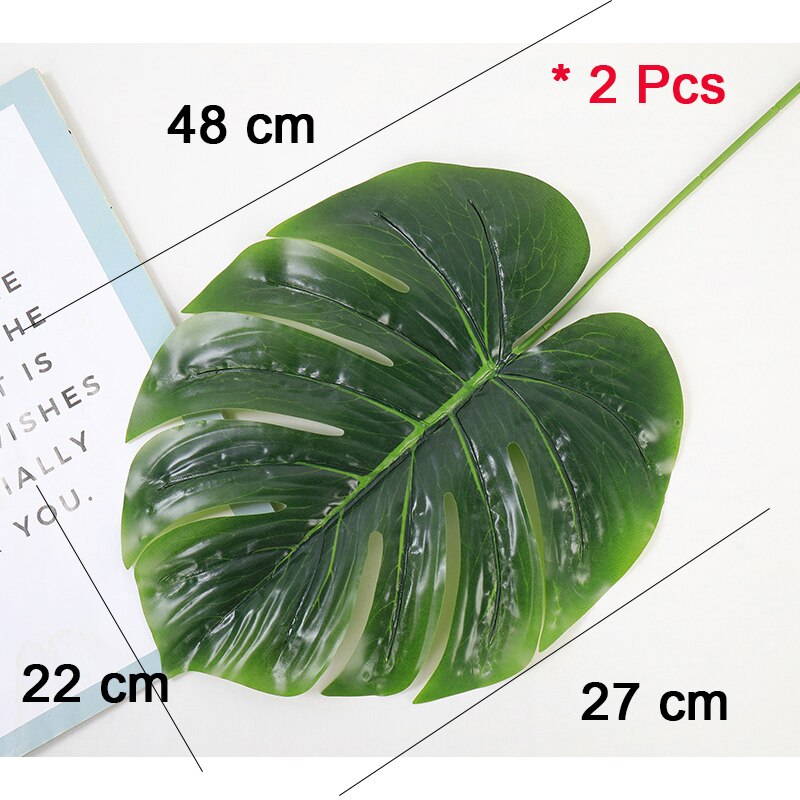 Artificial Monstera Plants 2Pcs Plastic Palm Tree ... – Grandado