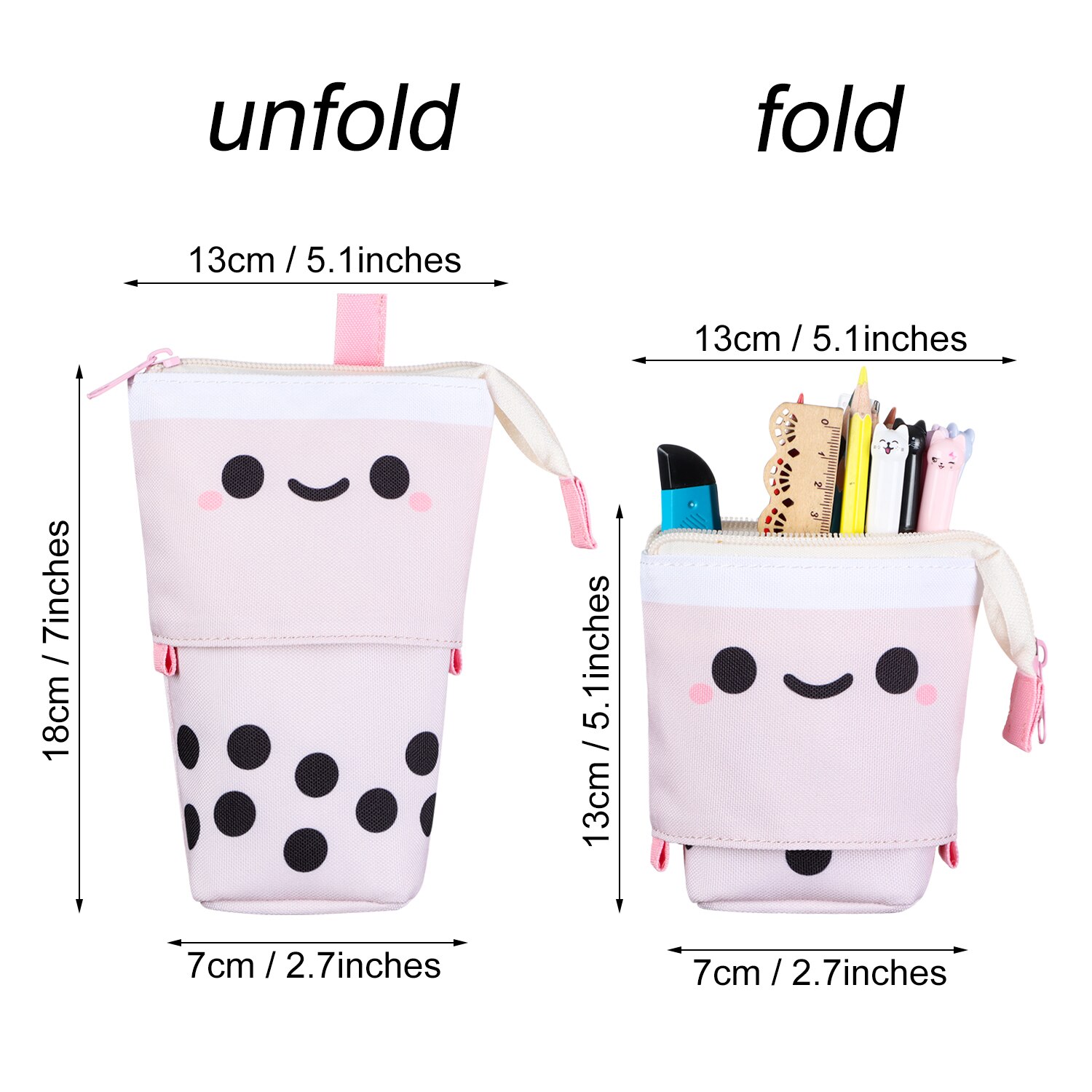 1 Set Cute Boba Milk Tea Pen Case Pencil Holder St... – Vicedeal