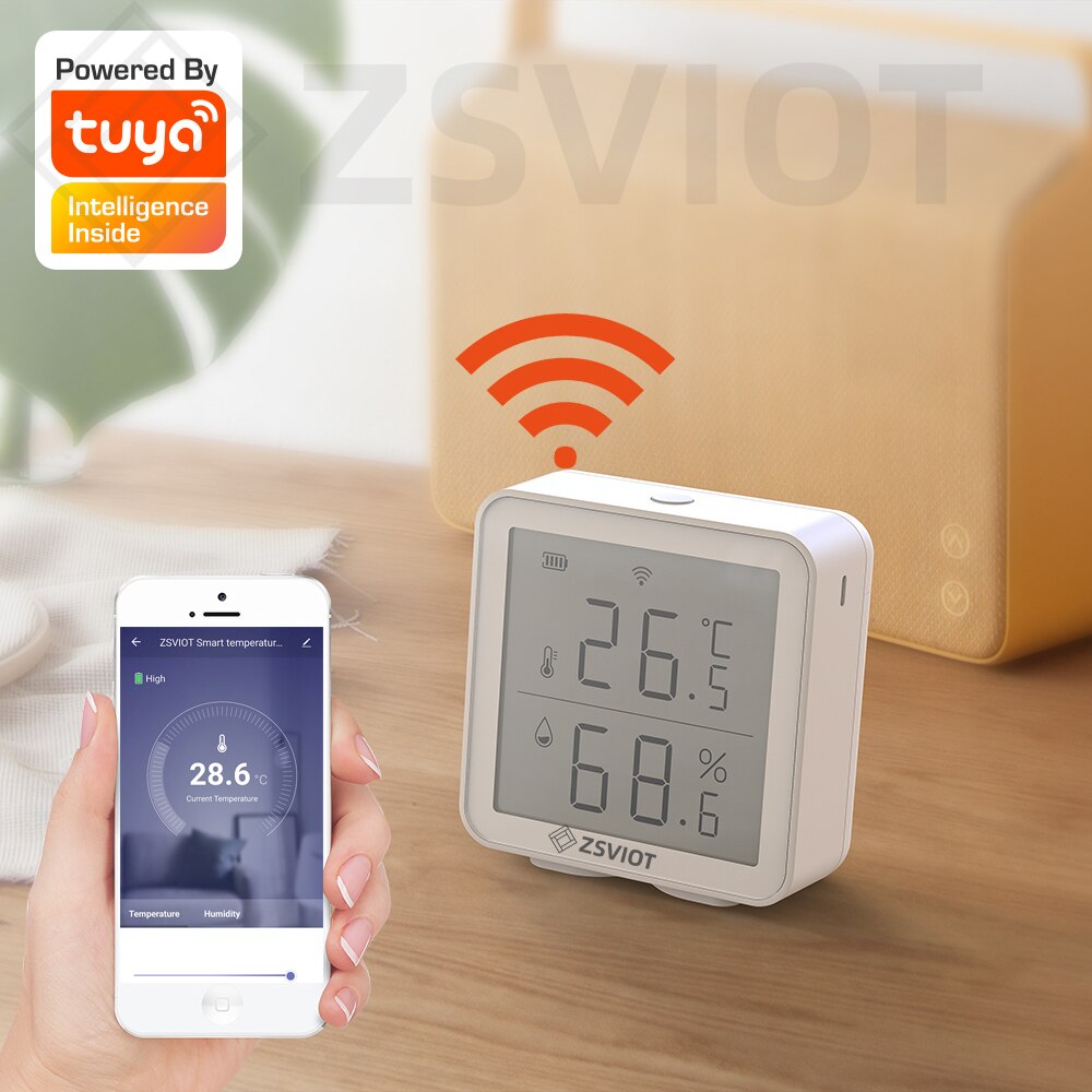 Tuya WIFI Smart Temperature And Humidity Sensor Sm... – Grandado