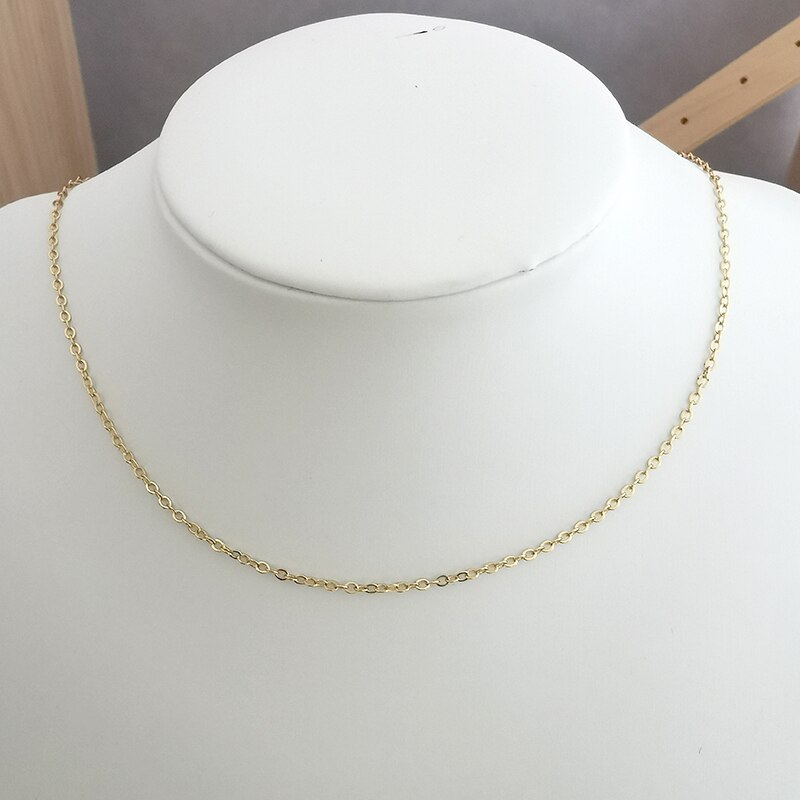 QMHJE Thick 2mm Gold Silver Color DIY Necklace Cha... – Grandado