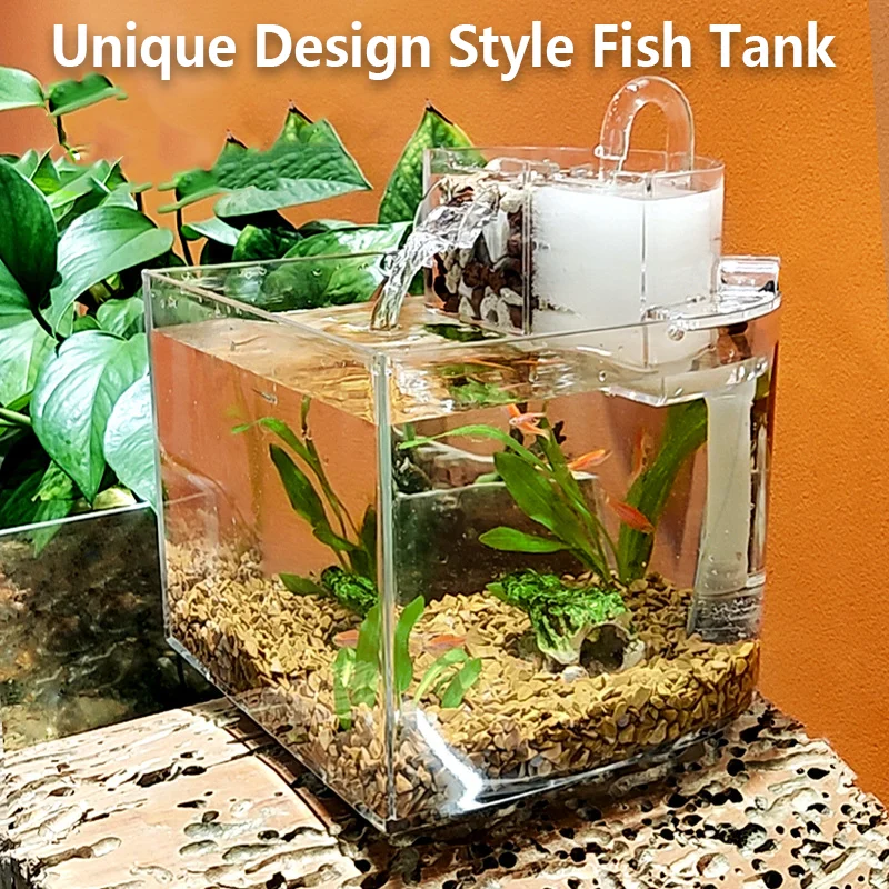 Small Ecological Fish Tank Mini Home Silent Fishbo... – Vicedeal