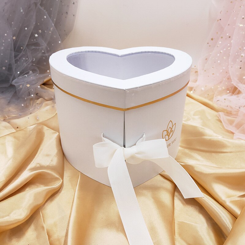 Heart Shaped Double Layer Rotating Box Transparent... – Grandado