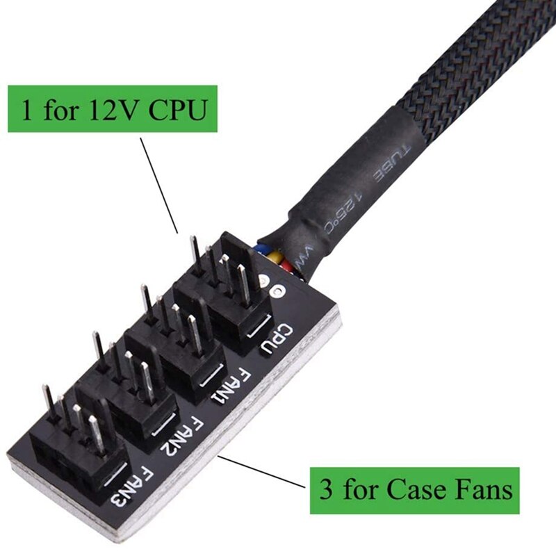 PWM Fan Hub, 4-Pin Computer CPU / Chassis Fan Powe... – Vicedeal