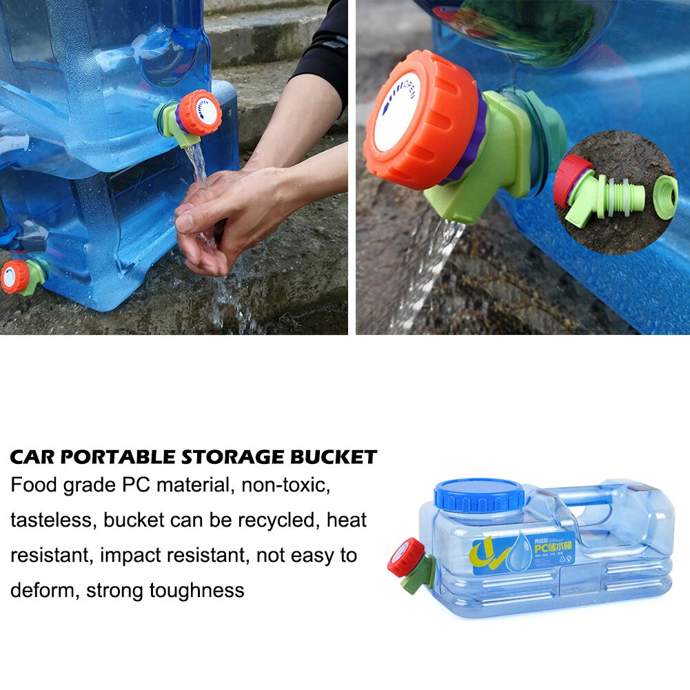 Capacity Outdoor Car Water Bucket PC Water Contain... – Vicedeal