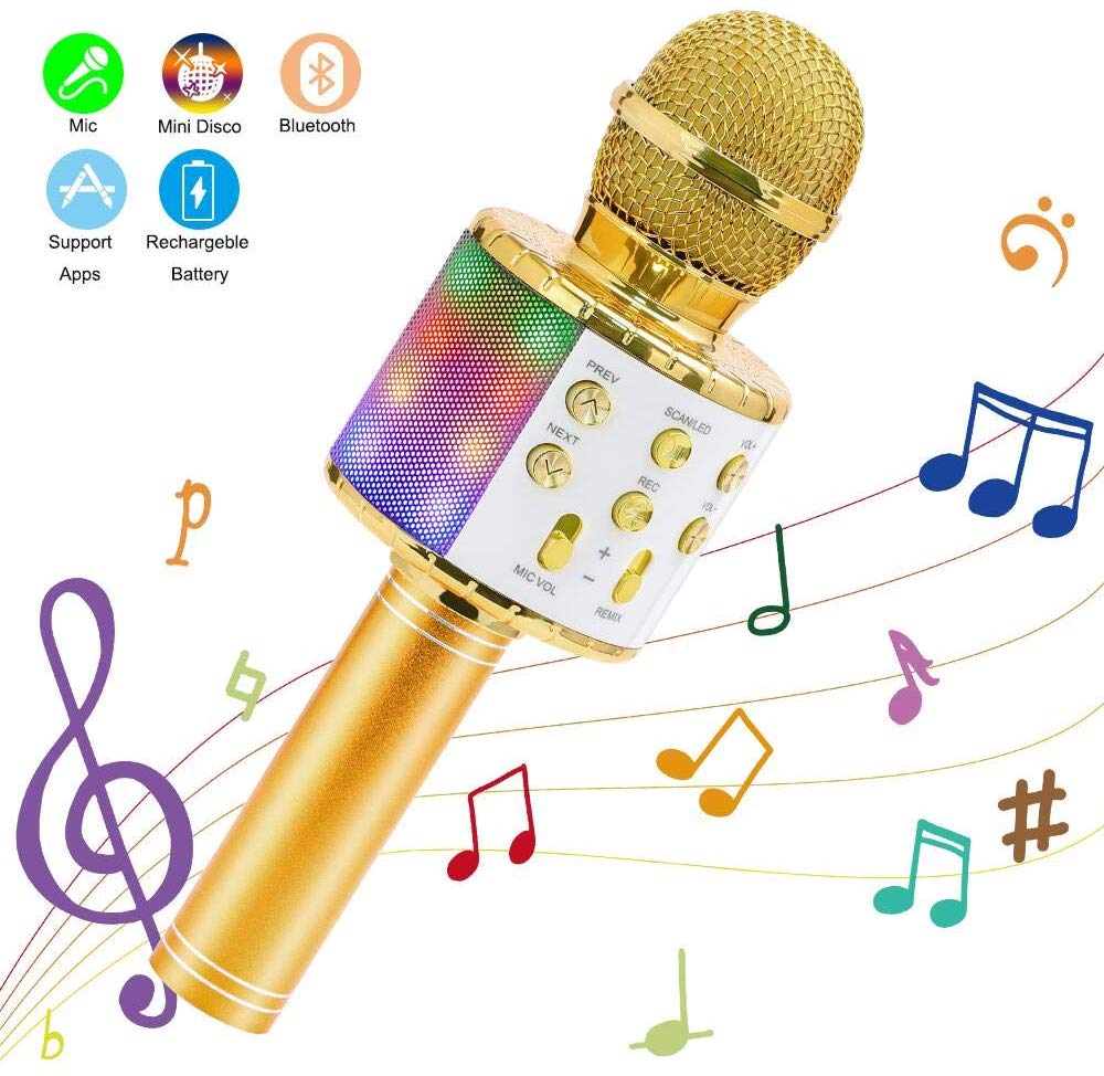 Wireless Karaoke Microphone Dancing LED Lights 4in... – Vicedeal